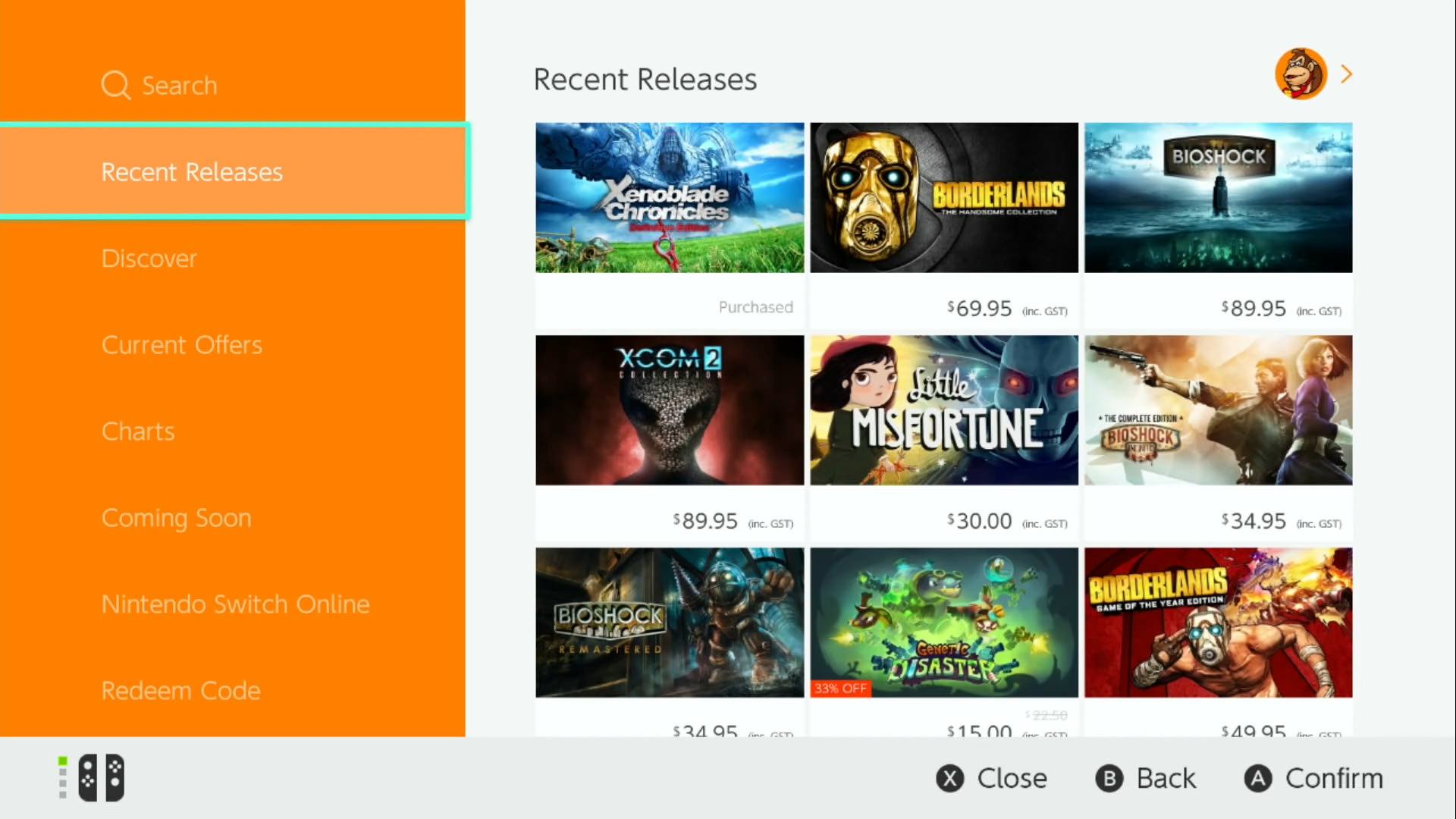 The nintendo eshop store